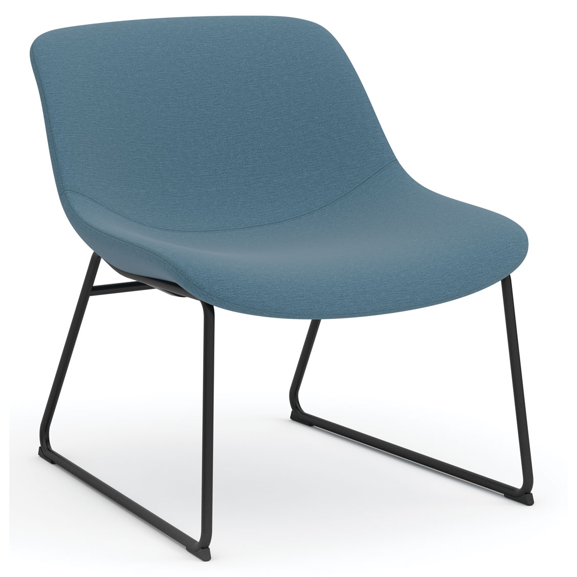 Willow Collection Low Back Lounge Chair with Black Sled Base - Quality ...