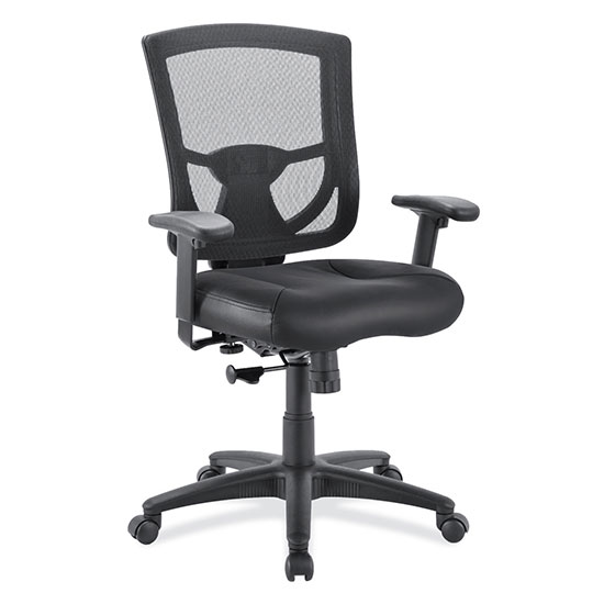 CoolMesh Pro Collection Mesh Back Task Chair with Leather Seat ...